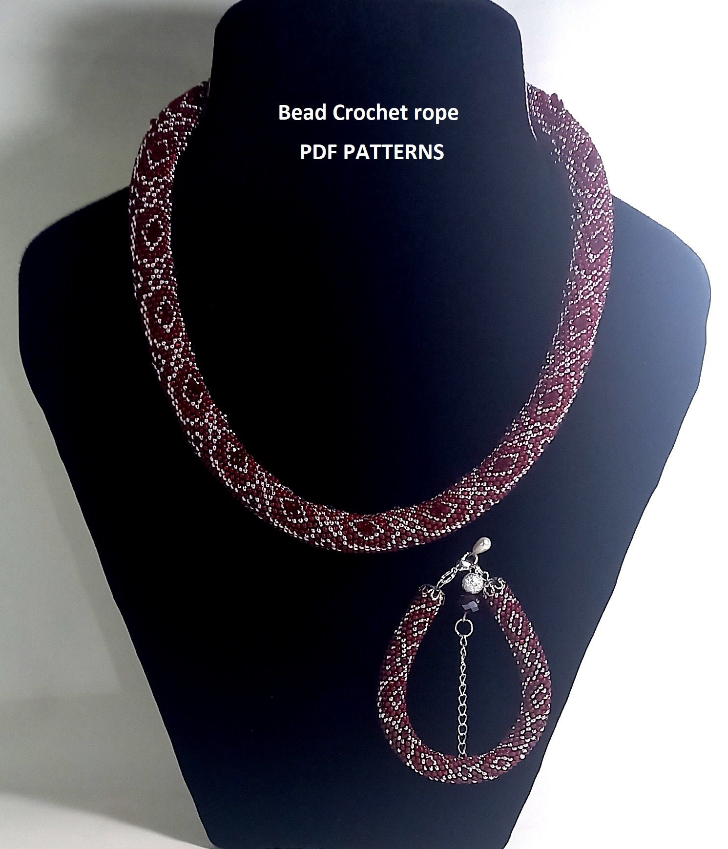Bead Crochet Rope Patterns for Beading «rubie» Necklace and Bracelet ...