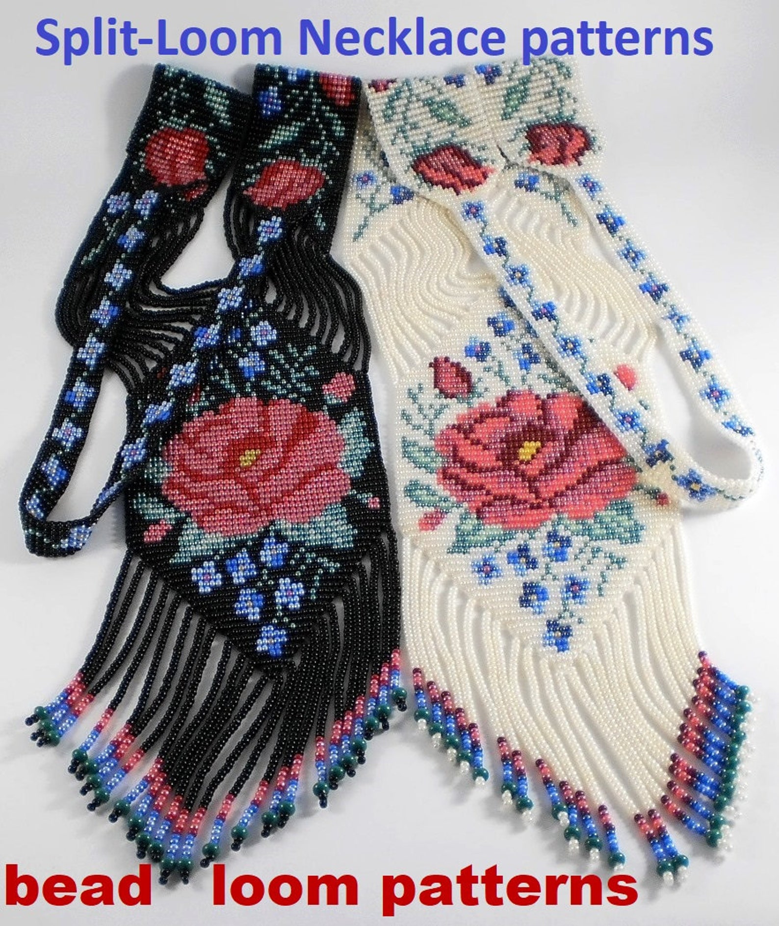 Bead Loom Patterns, Schemes for a Gerdan-split-loom Necklace, Beading ...