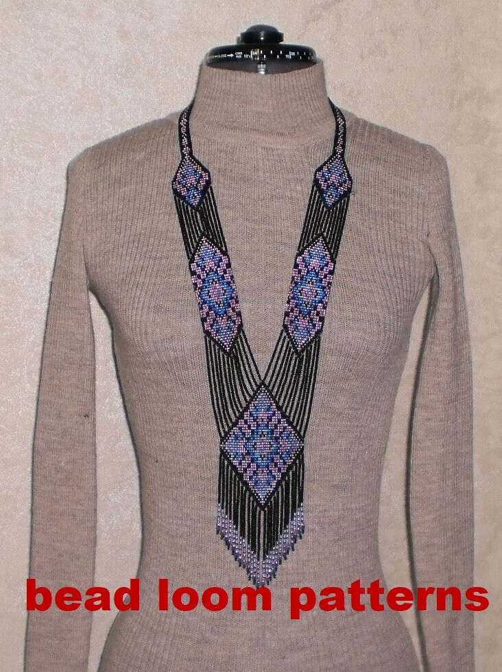 Bead Loom Patterns, Gerdan-split-loom Necklace, Beaded Sautoirs ...