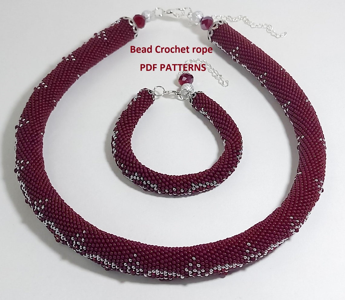 Bead Crochet Rope Patterns for Beading roberta Necklace and Bracelet ...