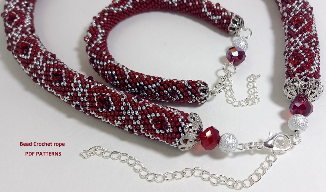 Bead Crochet Rope Patterns for Beading roberta Necklace and Bracelet ...