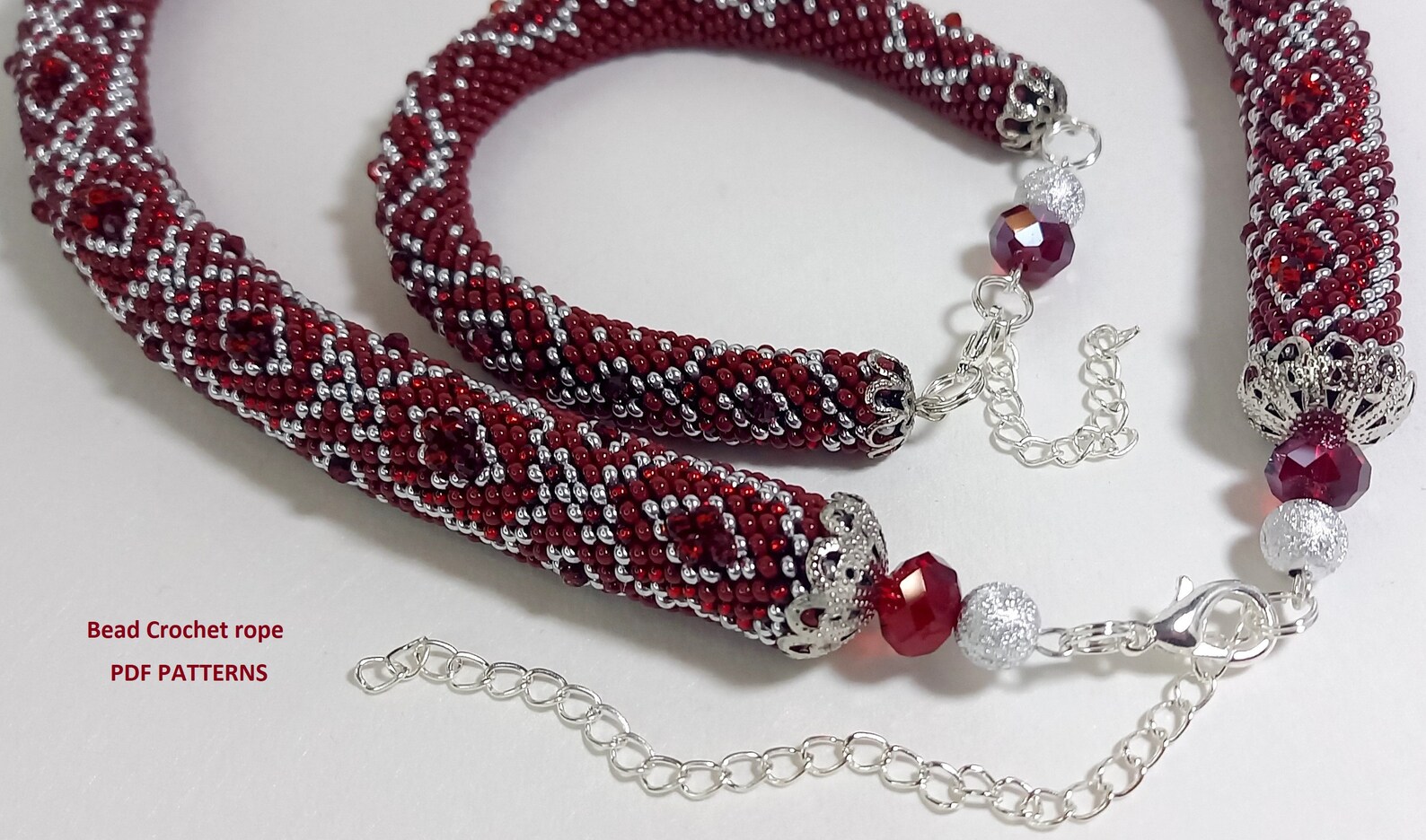 Bead Crochet Rope Patterns for Beading «rubie» Necklace and Bracelet ...