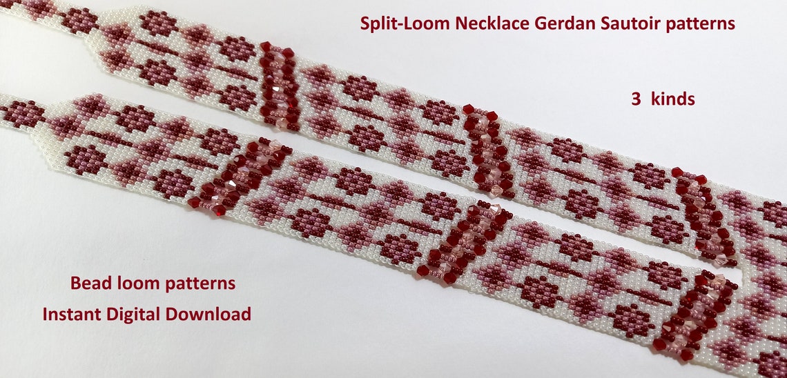 Bead Loom Patterns, Gerdan-split-loom Necklace, Beaded Sautoirs ...