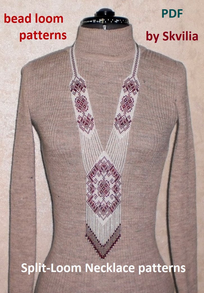 Bead Loom Patterns, Schemes for a Split-loom Necklace, Beading Loom ...