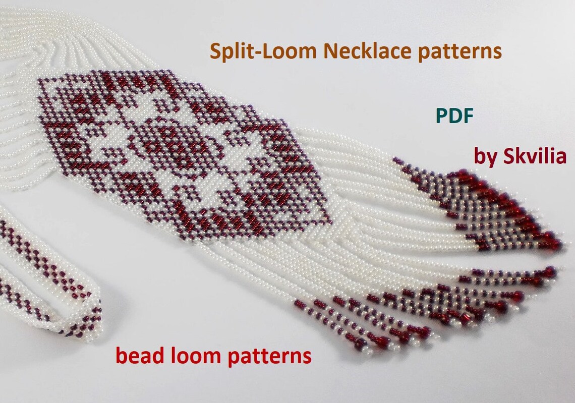 Bead Loom Patterns, Schemes for a Split-loom Necklace, Beading Loom ...