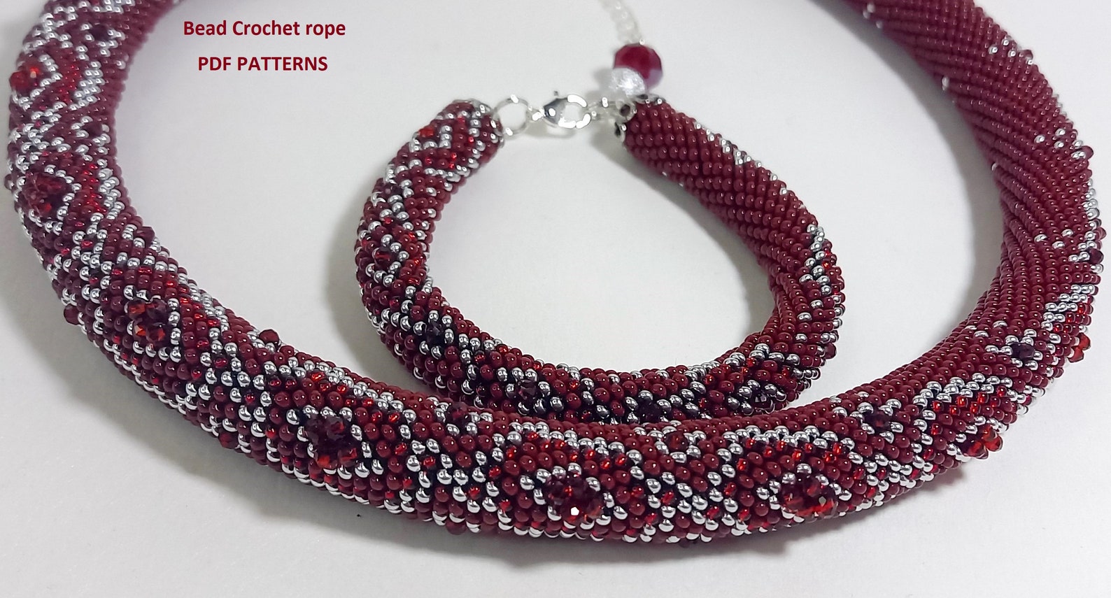 Bead Crochet Rope Patterns for Beading «rubie» Necklace and Bracelet ...