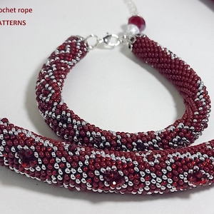 Bead Crochet Rope Patterns for Beading «rubie» Necklace and Bracelet ...