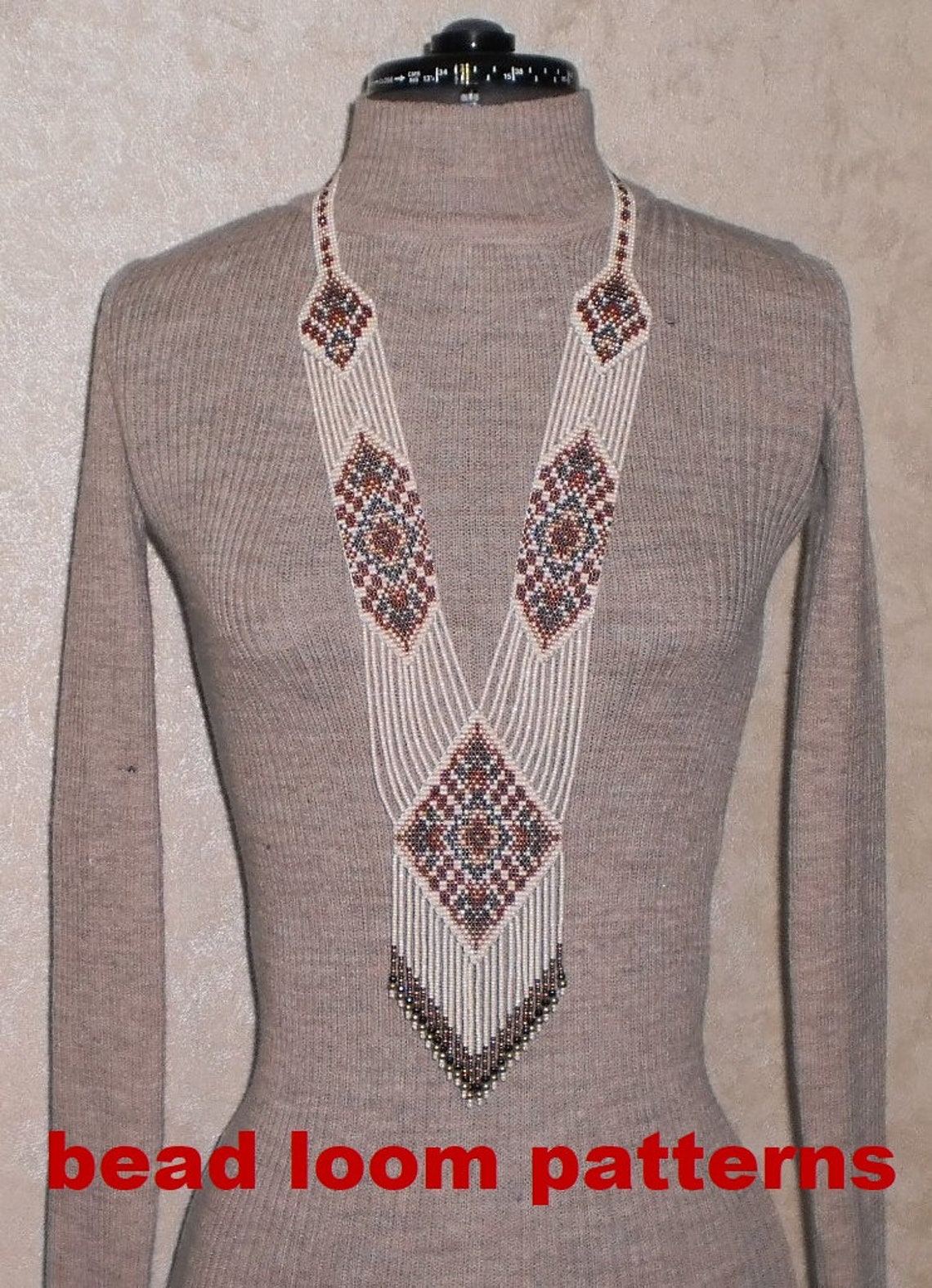 Bead Loom Patterns, Gerdan-split-loom Necklace, Beaded Sautoirs ...