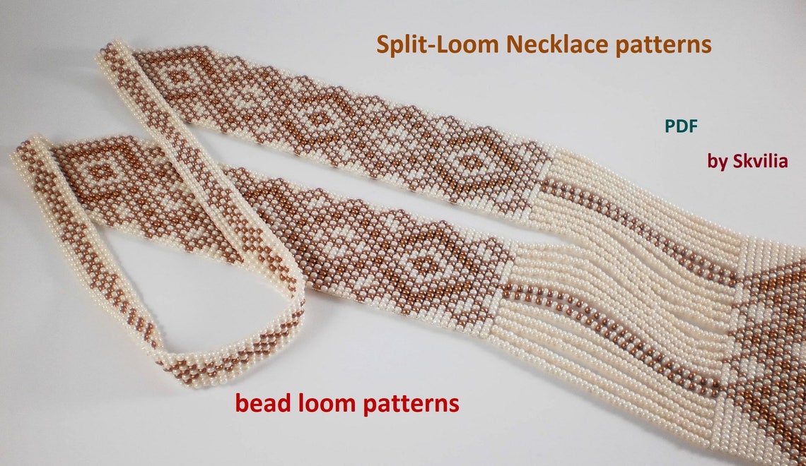 Bead Loom Patterns, Schemes for a Split-loom Necklace, Beading Loom ...