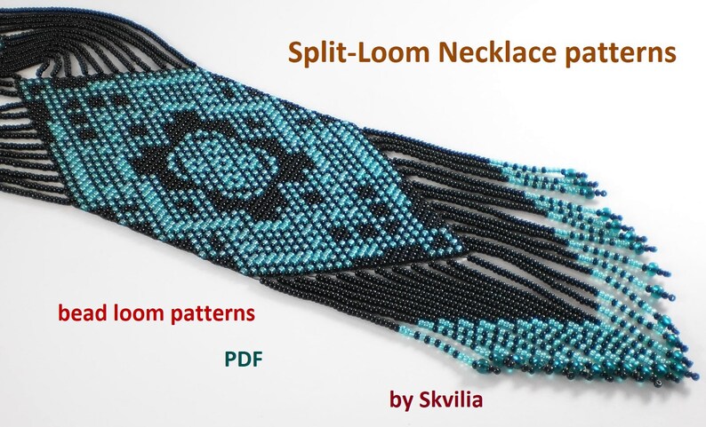 Bead Loom Patterns, Schemes for a Split-loom Necklace, Beading Loom ...