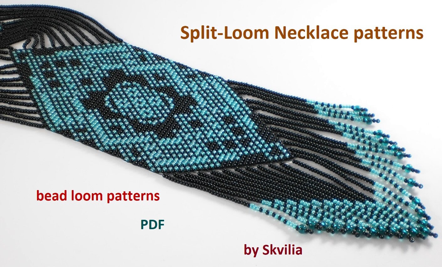 Bead Loom Patterns, Schemes for a Split-loom Necklace, Beading Loom ...