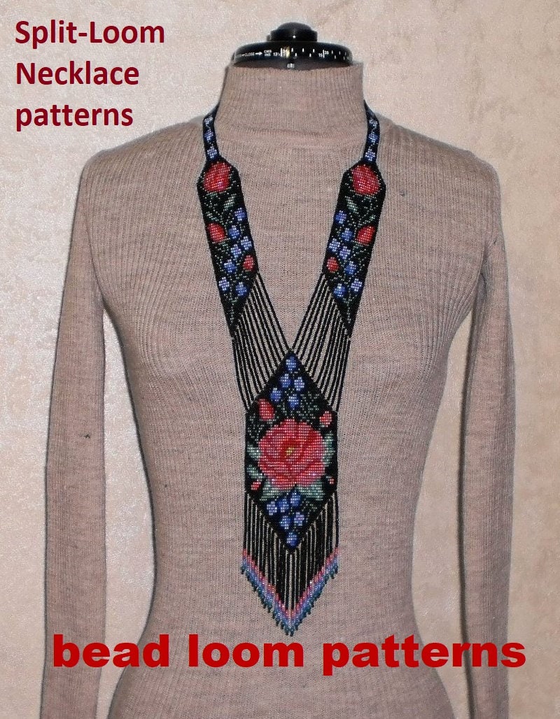Bead Loom Patterns, Schemes for a Gerdan-split-loom Necklace, Beading ...