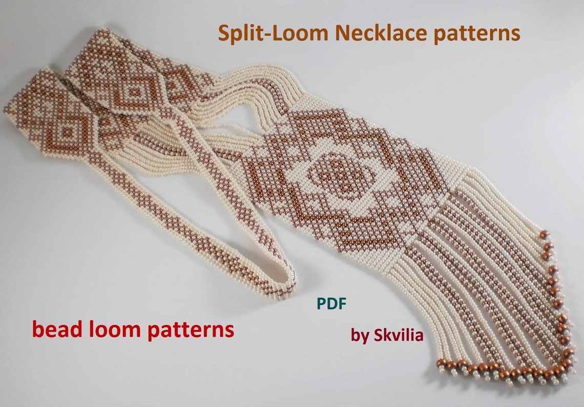 Bead Loom Patterns, Schemes for a Split-loom Necklace, Beading Loom ...