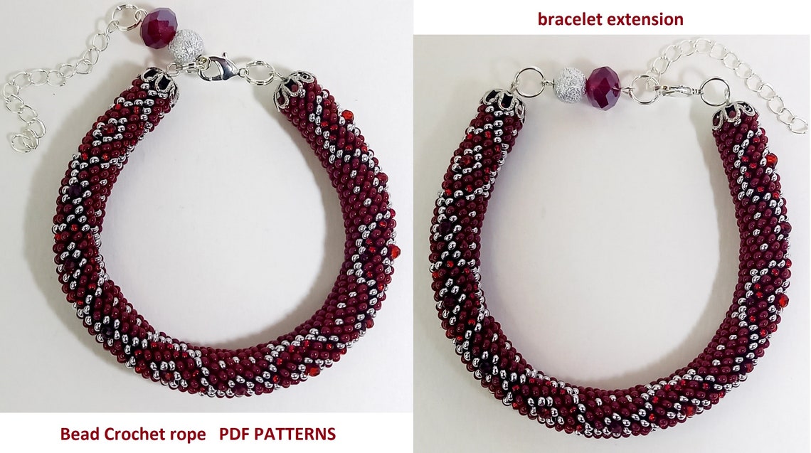 Bead Crochet Rope Patterns for Beading roberta Necklace and Bracelet ...