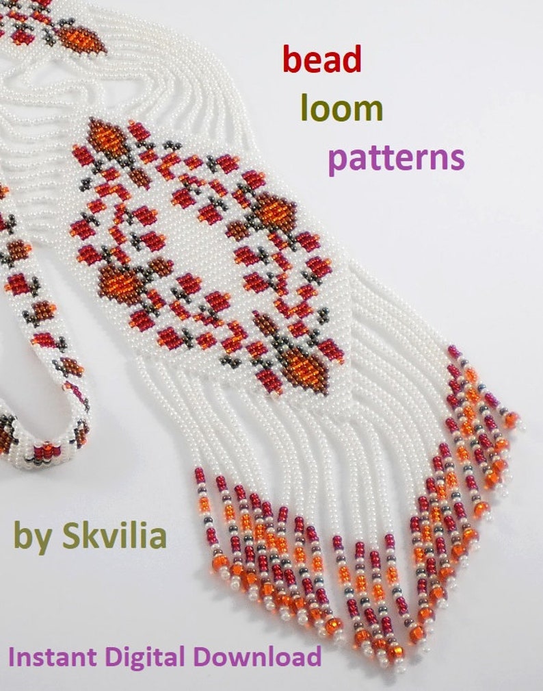 Bead Loom Patterns, Schemes for a Split-loom Necklace, Beading Loom ...