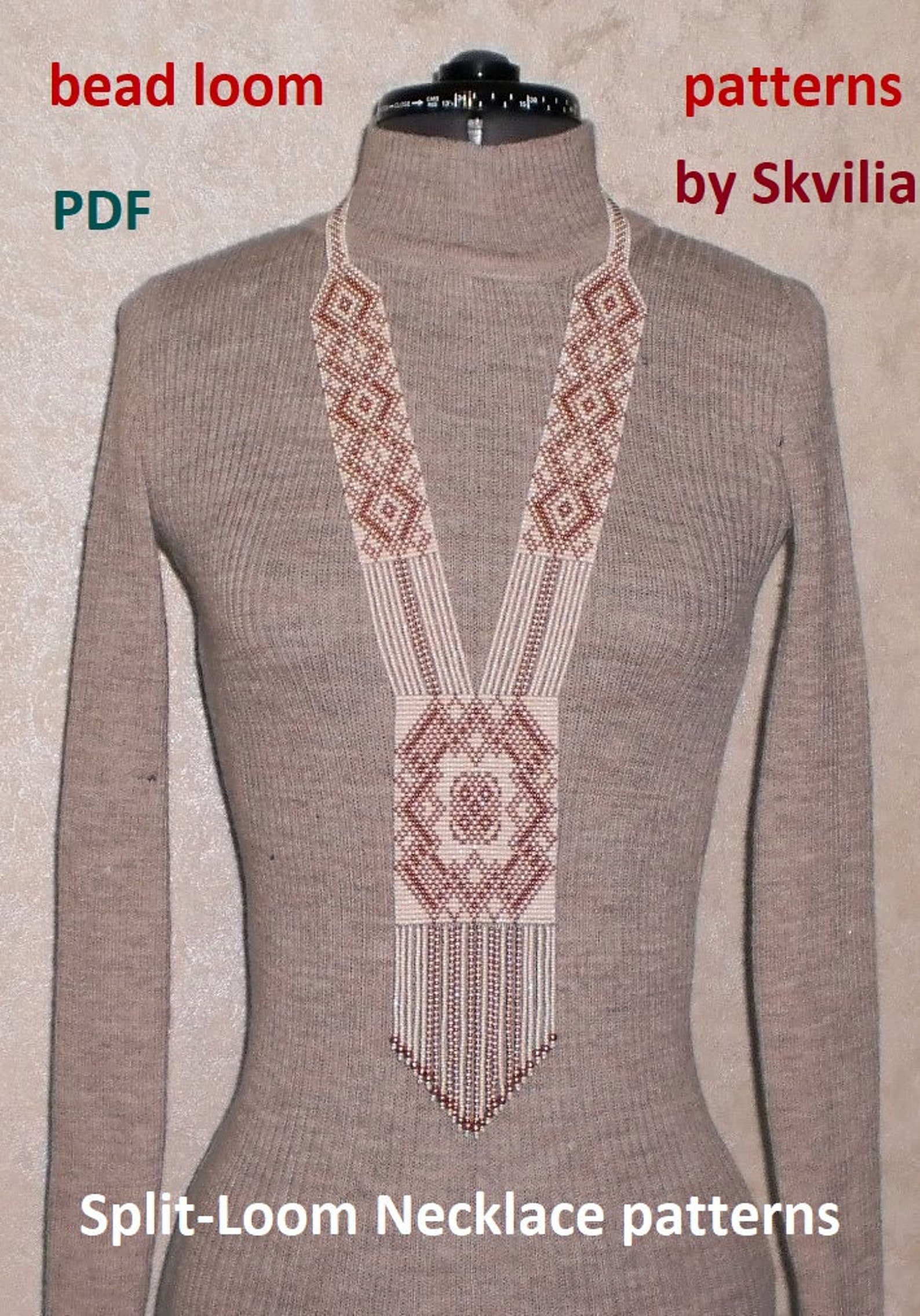 Bead Loom Patterns, Schemes for a Split-loom Necklace, Beading Loom ...