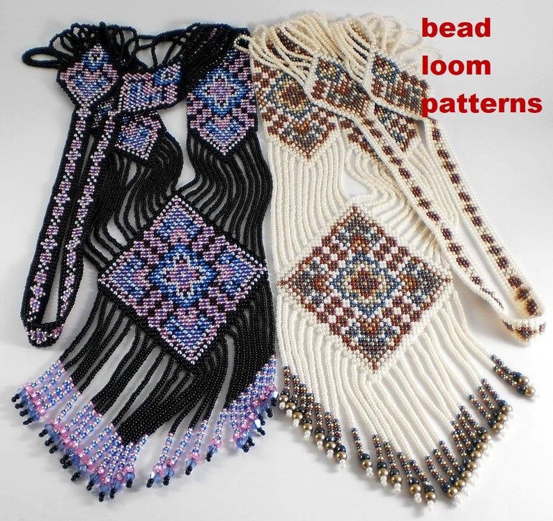 Bead Loom Patterns, Gerdan-split-loom Necklace, Beaded Sautoirs ...