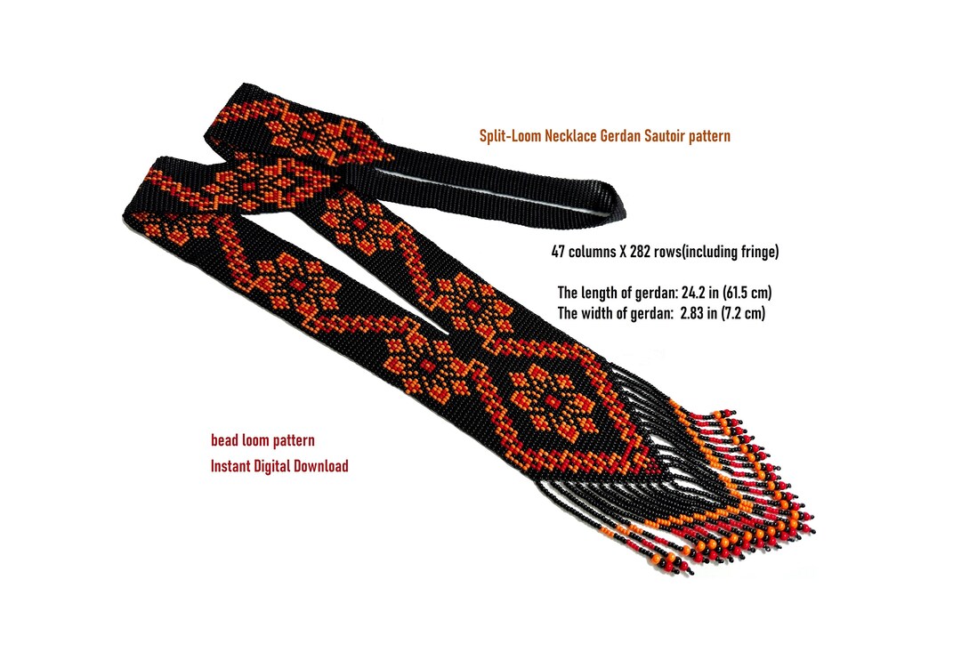 Bead Loom Patterns, Gerdan-split-loom Necklace, Beaded Sautoirs ...