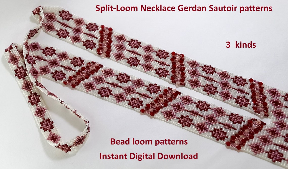 Bead Loom Patterns, Gerdan-split-loom Necklace, Beaded Sautoirs ...