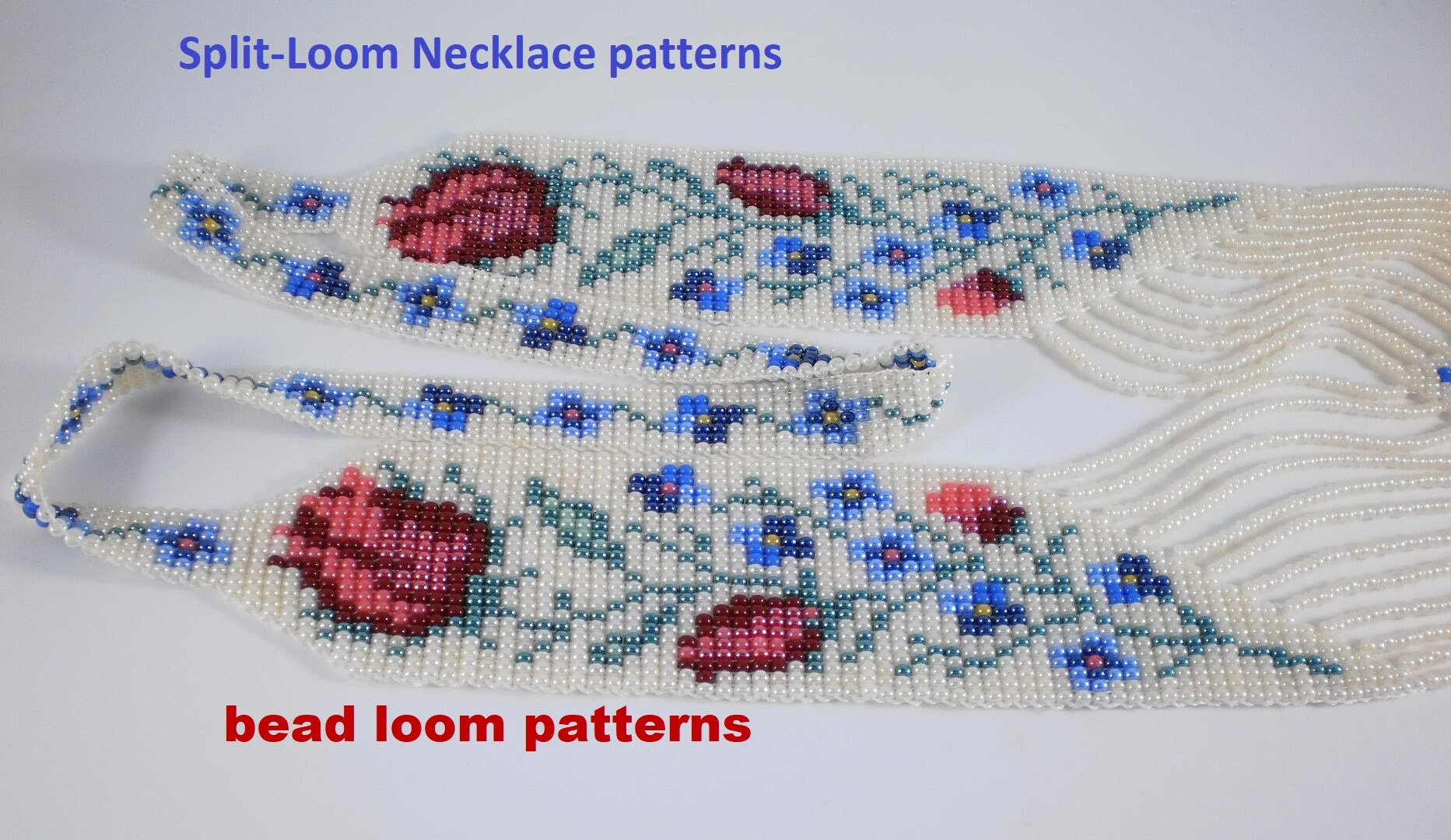 Bead Loom Patterns, Schemes for a Gerdan-split-loom Necklace, Beading ...