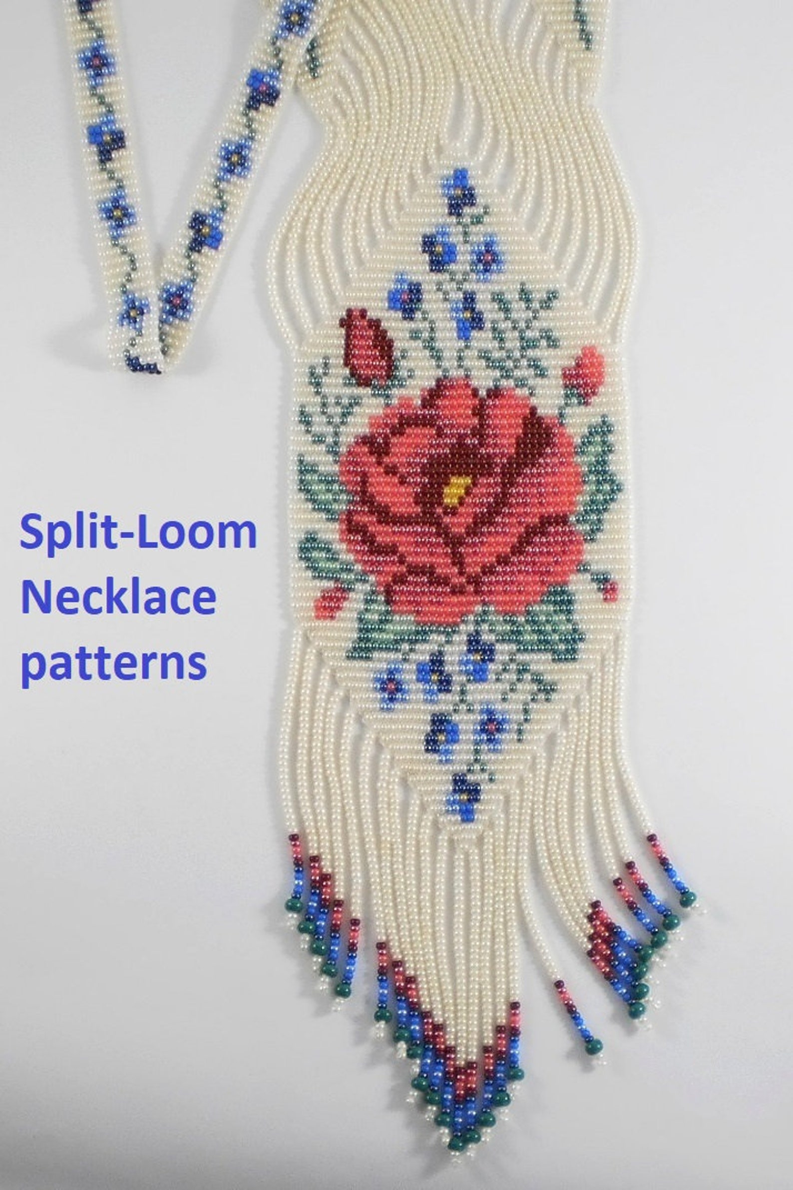 Bead Loom Patterns, Schemes for a Gerdan-split-loom Necklace, Beading ...