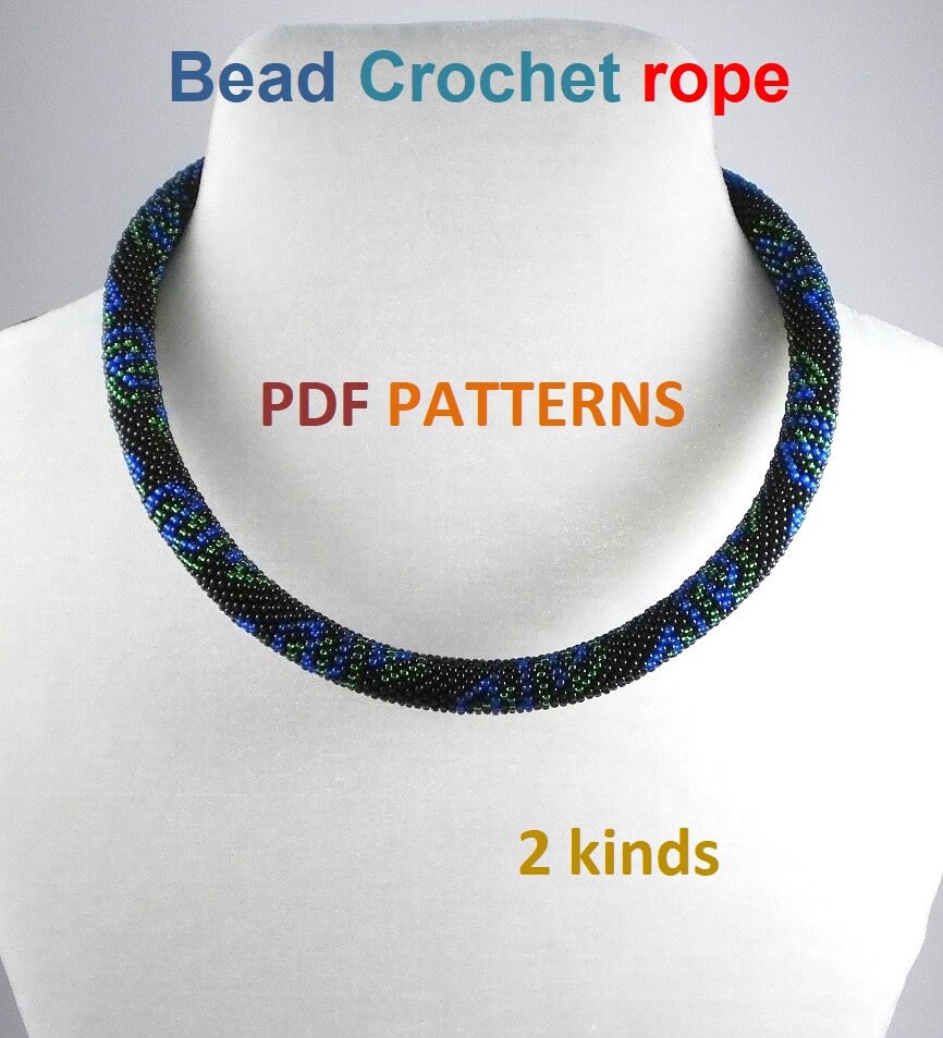 Bead Crochet Rope Pattern for Beadingzig-zagnecklace and - Etsy