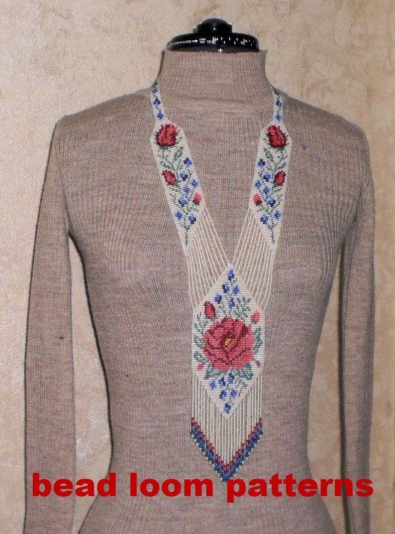 Bead Loom Patterns, Schemes for a Gerdan-split-loom Necklace, Beading ...