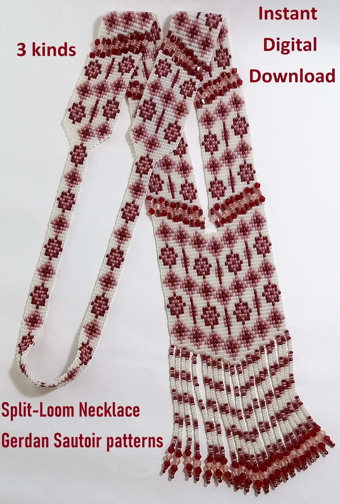 Bead Loom Patterns, Gerdan-split-loom Necklace, Beaded Sautoirs ...