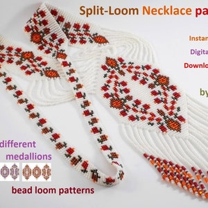 Bead Loom Patterns, Schemes for a Split-loom Necklace, Beading Loom ...