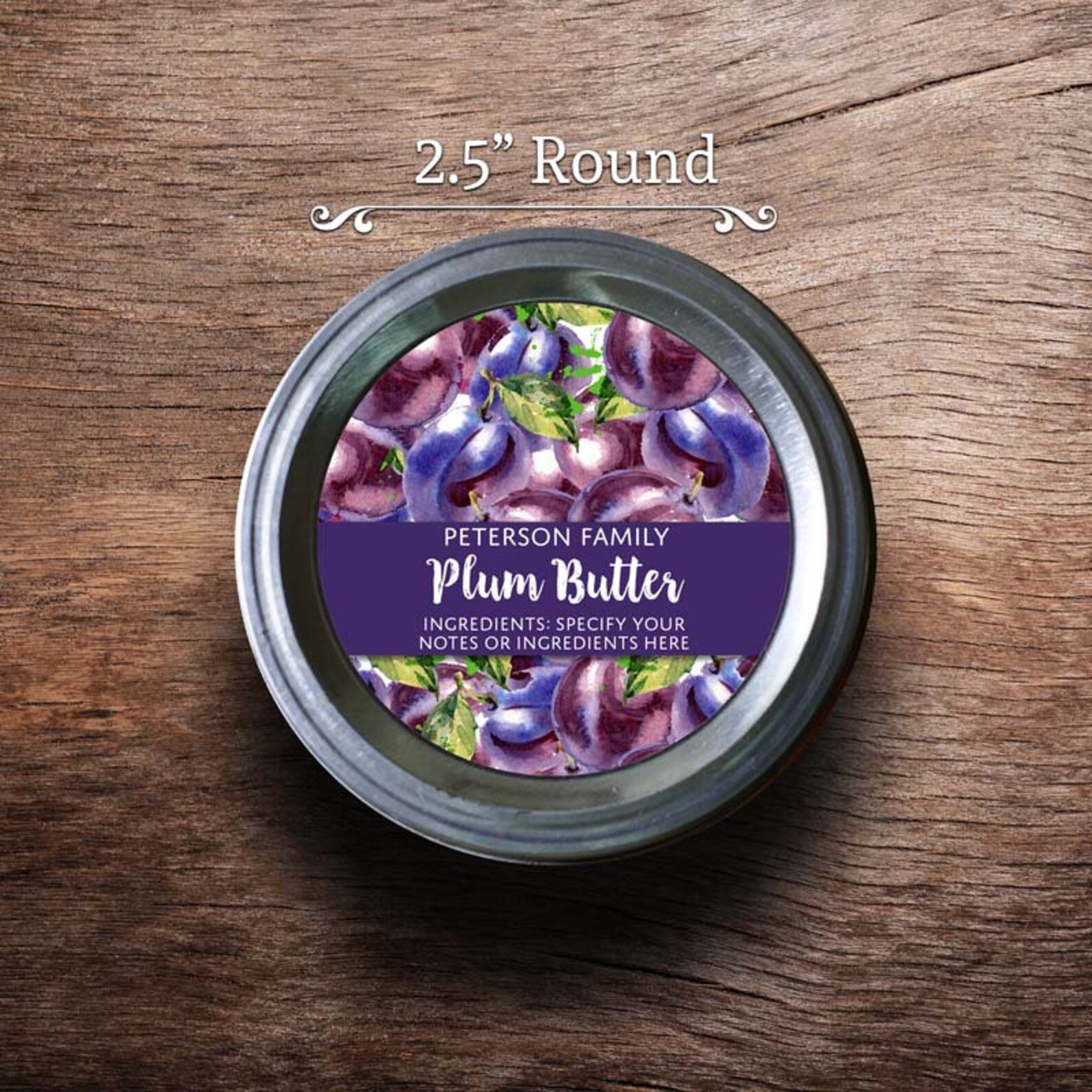 Plum Canning Labels Weatherproof Watercolor Style Canning - Etsy
