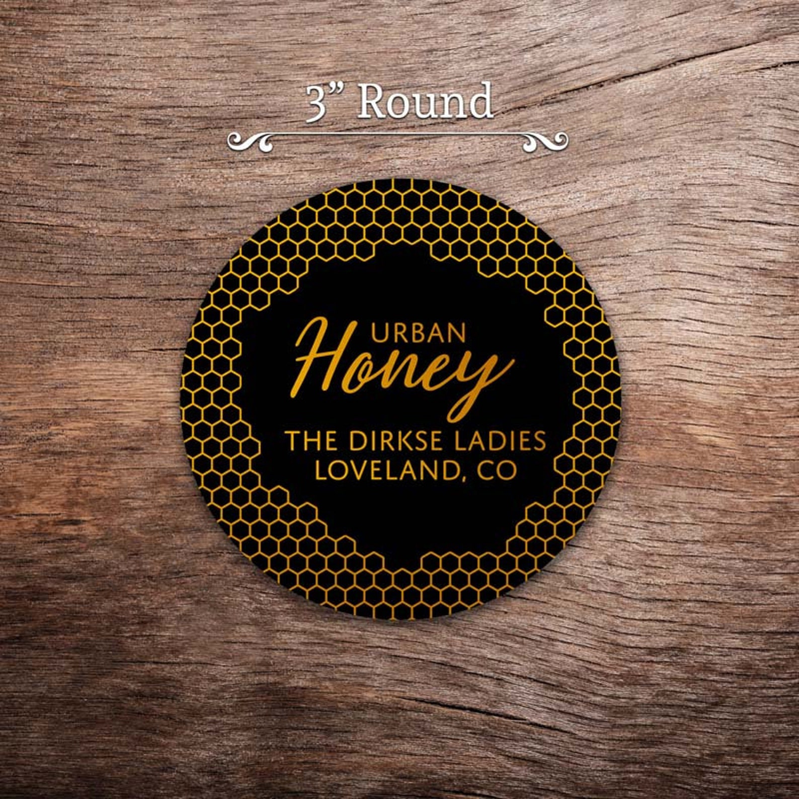 Honey Labels Honeycomb Black or White Background - Etsy