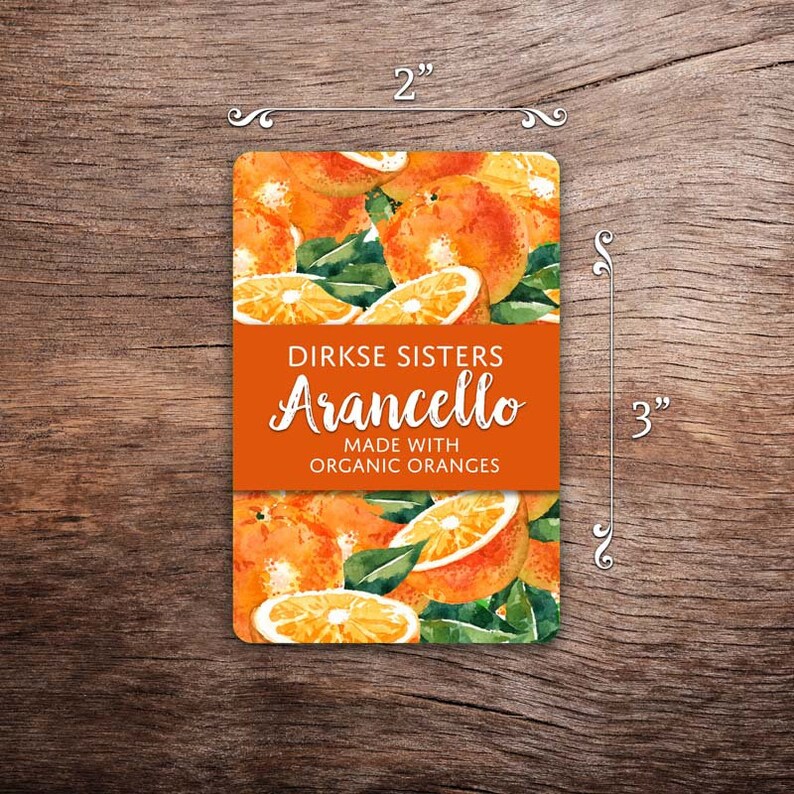 Customized Label for Orange Marmalade - Watercolor Style Canning Jar ...