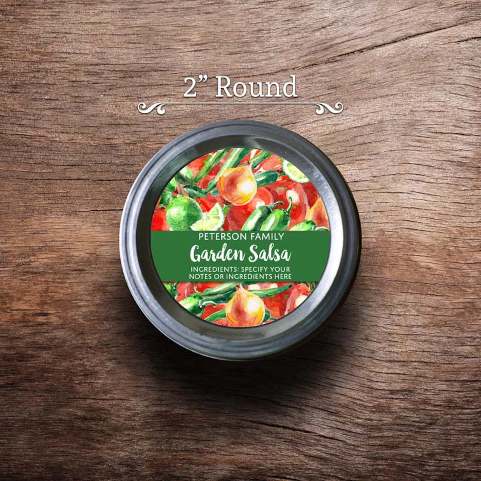 Customized Salsa Canning Label - Custom Hot Sauce Label - Watercolor ...