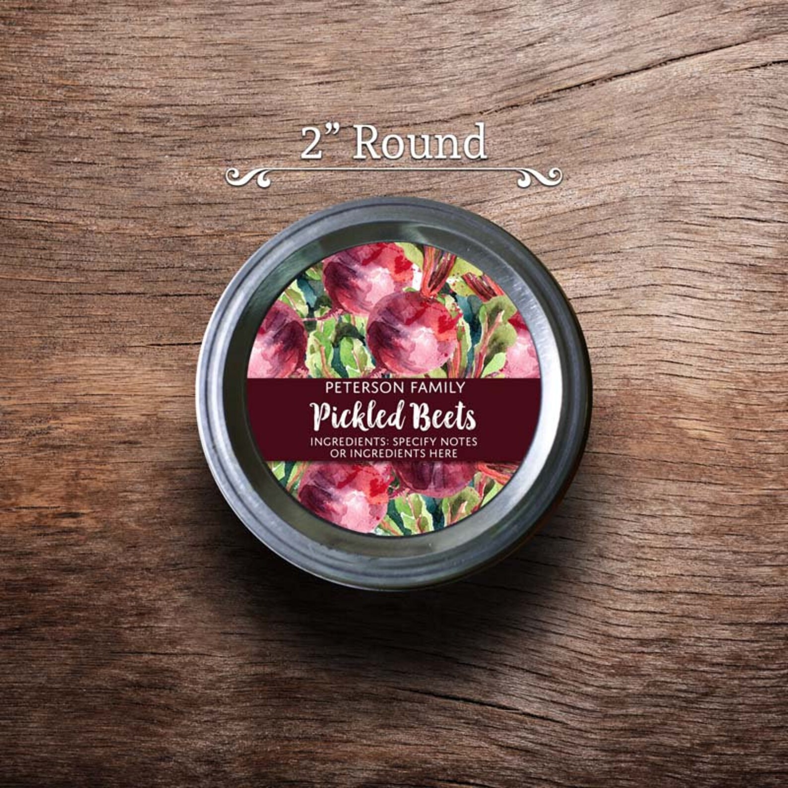 Customized Label Pickled Beets Watercolor Style Canning Jar | Etsy