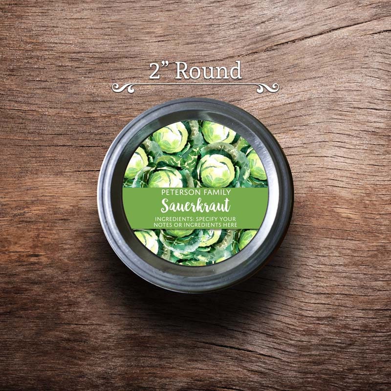 Customized Sauerkraut Canning Label Custom Sauerkraut Label - Etsy