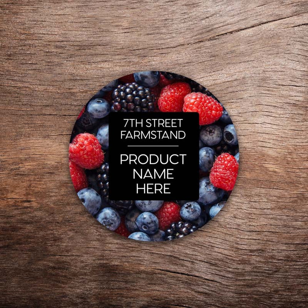 Customizable Mixed Berry Labels Vivid Photo - Etsy