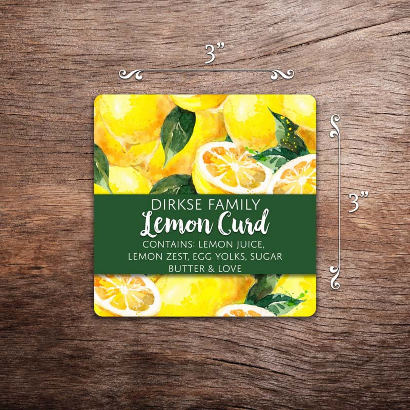 Customized Lemon Curd Label Watercolor Style Canning Jar - Etsy