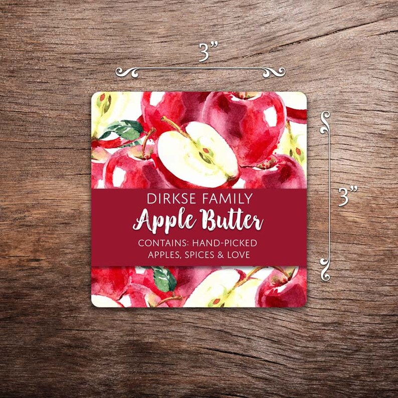 Customized Label Applesauce Apple Jelly Preserves - Etsy