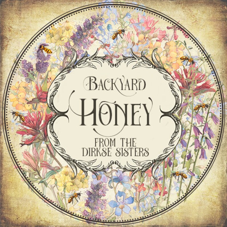 Customized Honey or Mead Label Vintage Style Watercolor | Etsy