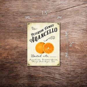 Customized Label - Arancello, Orange Liqueur - Label for Your Homemade ...