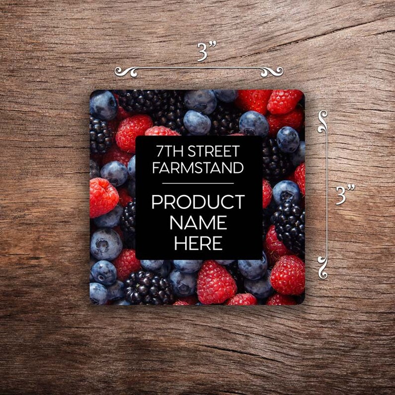 Customizable Mixed Berry Labels Vivid Photo - Etsy