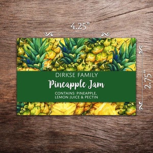 Pineapple Canning Label - Watercolor - Etsy