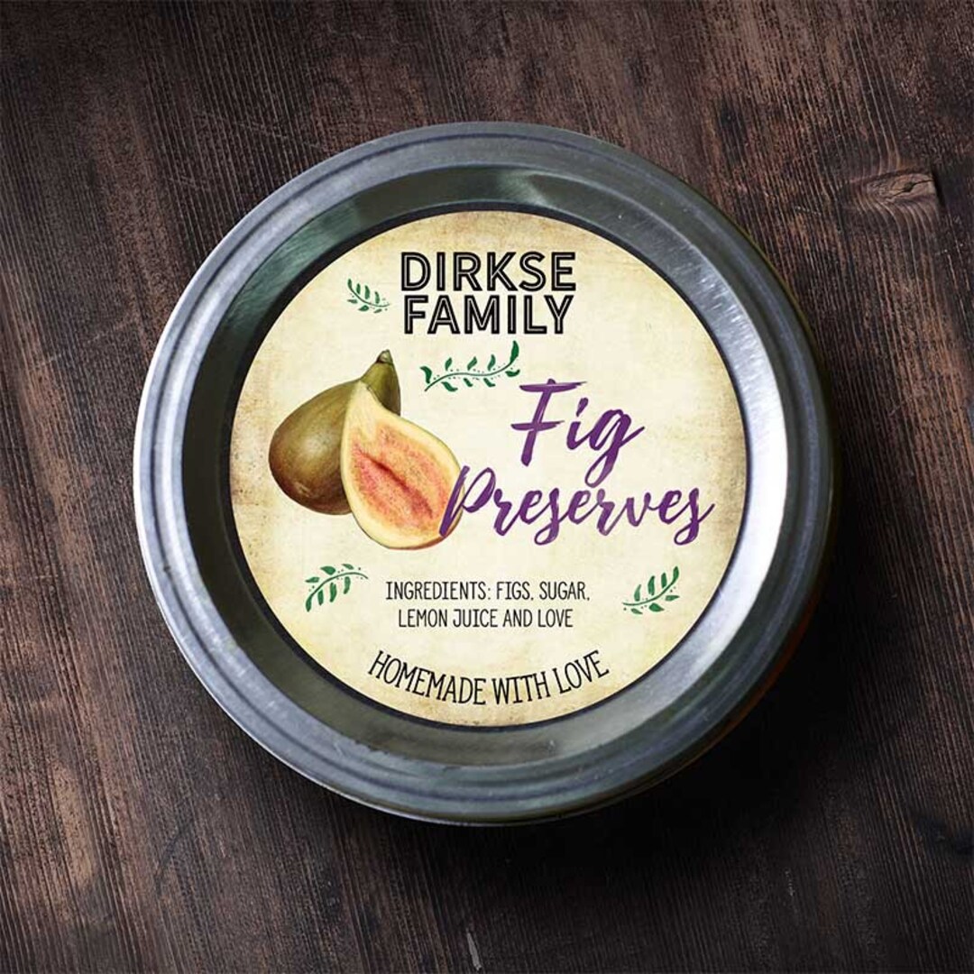 Custom Fig Canning Labels - Etsy