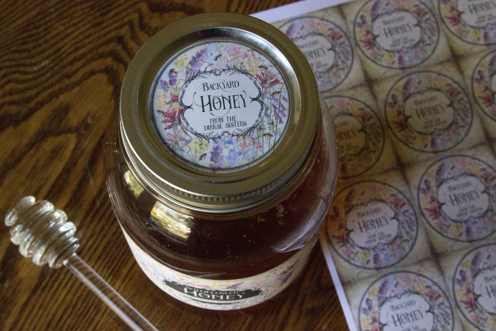 Customized Honey or Mead Label Vintage Style Watercolor - Etsy