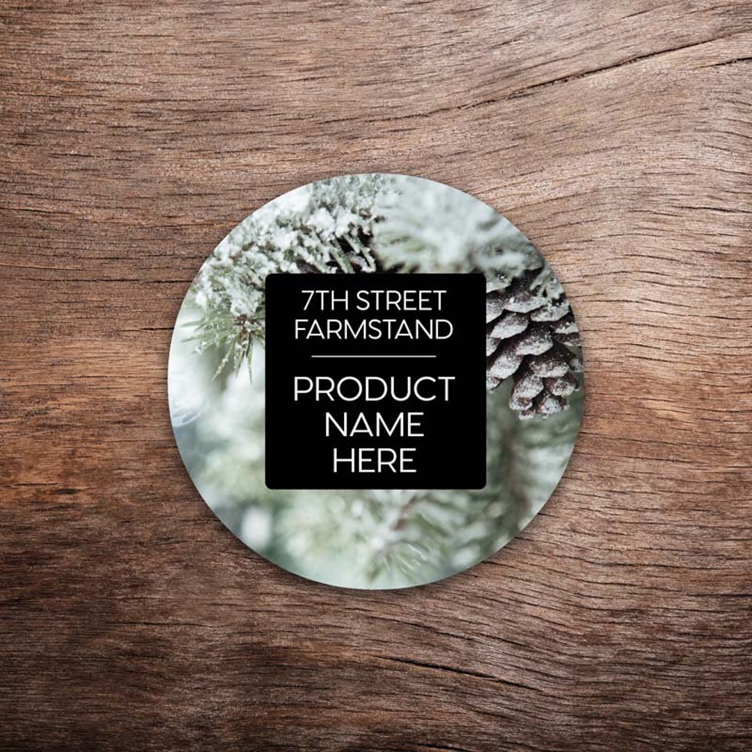 Customizable Winter Snow Labels - Vivid Photo - Etsy