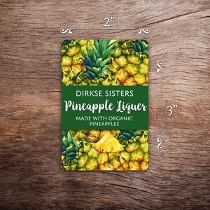 Pineapple Canning Label - Watercolor - Etsy
