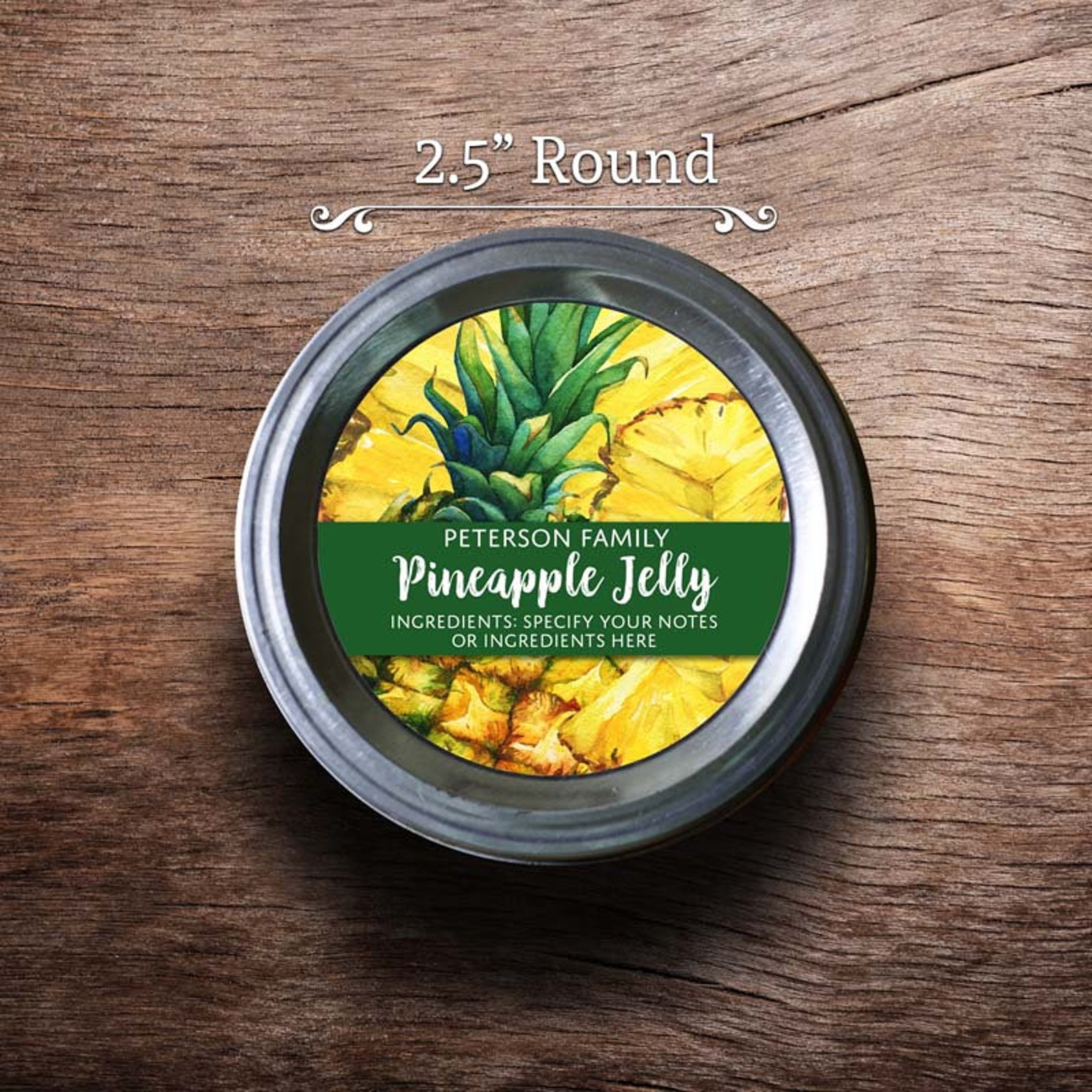 Pineapple Canning Label - Watercolor - Etsy