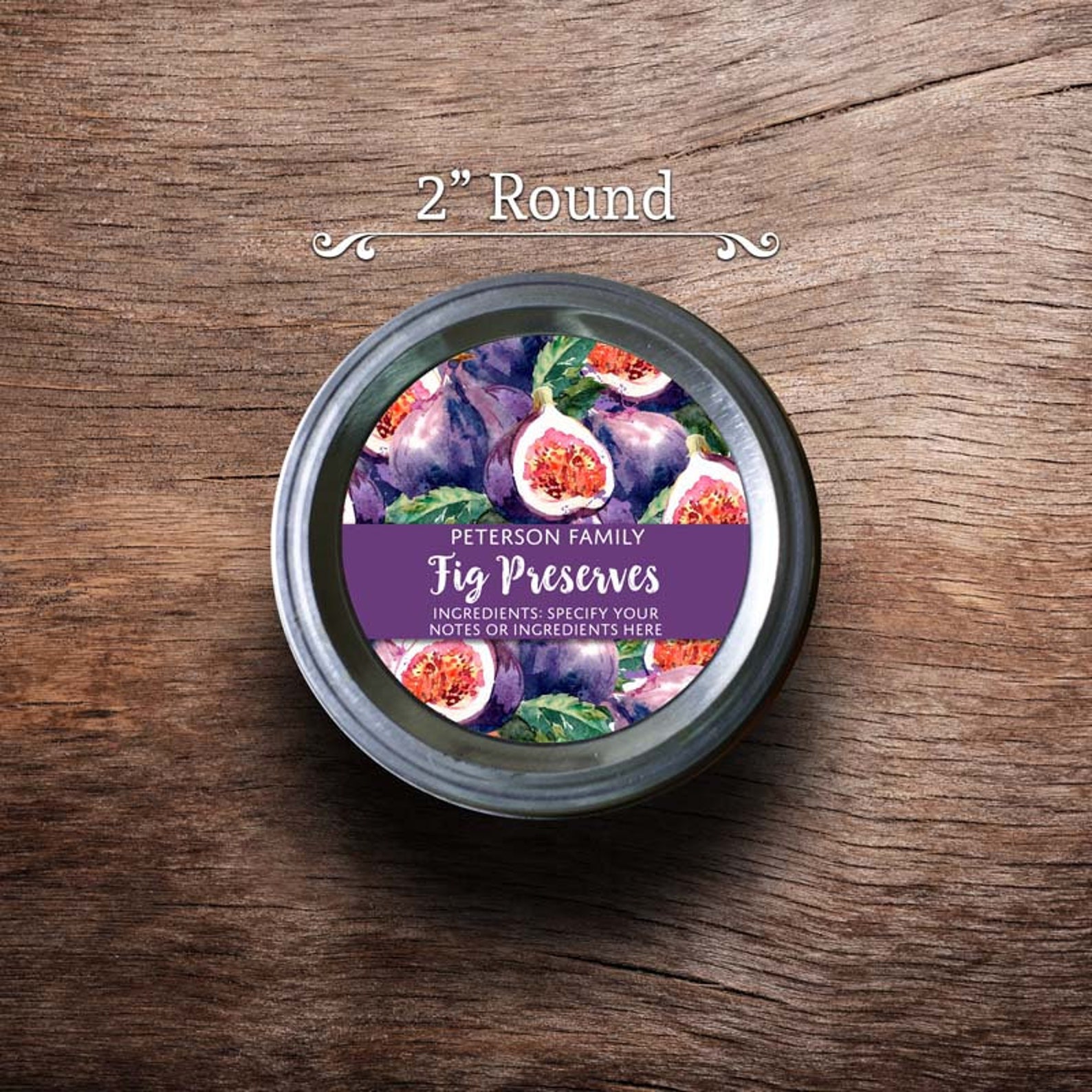 Customized Label Fig Jam Fig Preserves Watercolor Style - Etsy