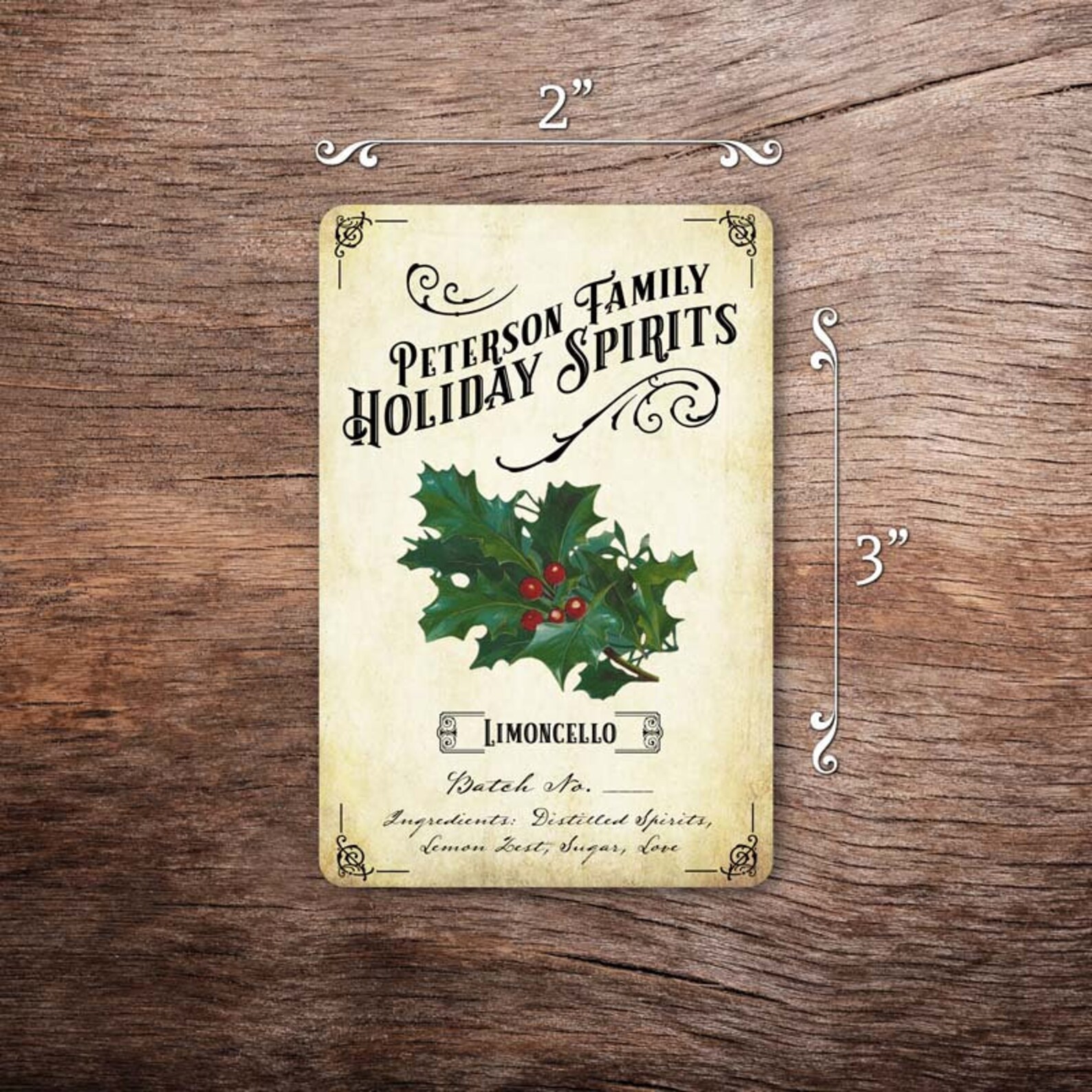 Holiday Spirits - Liqueur Labels - Vintage Style - All Text is ...
