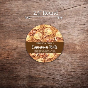 Customized Label - Cinnamon Rolls, Watercolor Style Label - Watercolor ...